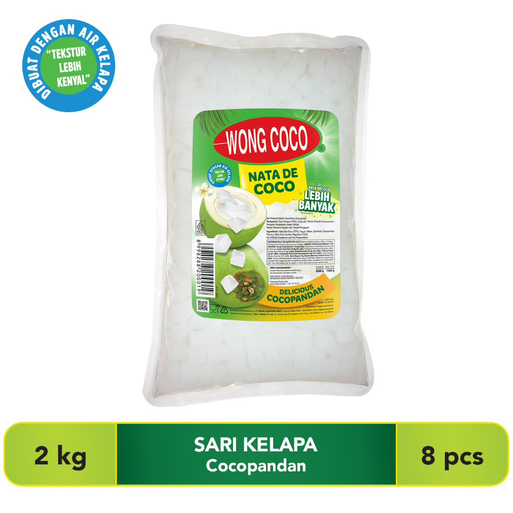Jual Wong Coco Nata de Coco 2kg x 8 (1 karton) | Shopee Indonesia