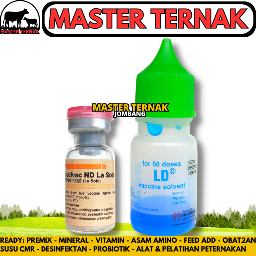 Jual VAKSIN MEDIVAC ND LASOTA DOSIS 50 EKOR + PELARUT - Vaksin Nd ...