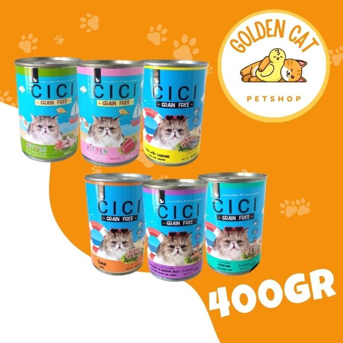 Jual Cici Cat Food Kaleng 400gr All Varian makanan kucing cici | Shopee ...