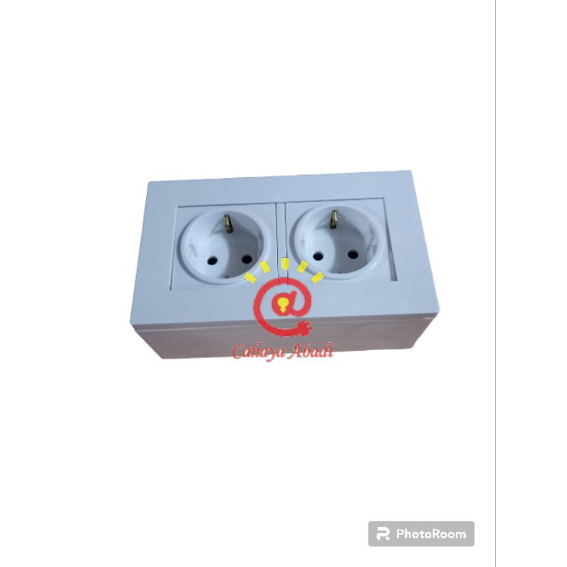 Jual BOSS OB Outbow Stop Kontak 2 Gang BT10425/16S / Double Soket ...
