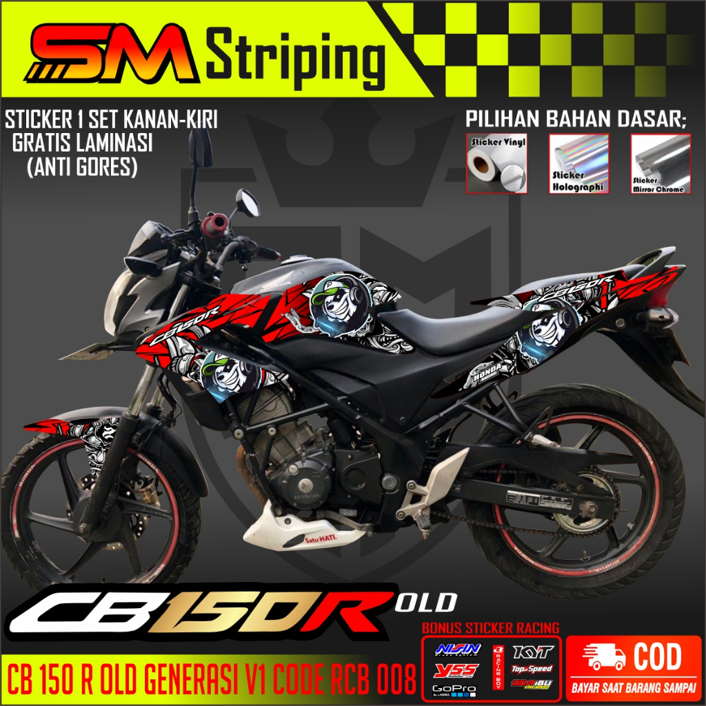 Jual Sticker Striping Variasi PANDA CB 150 Lama/Old - Stiker Striping ...