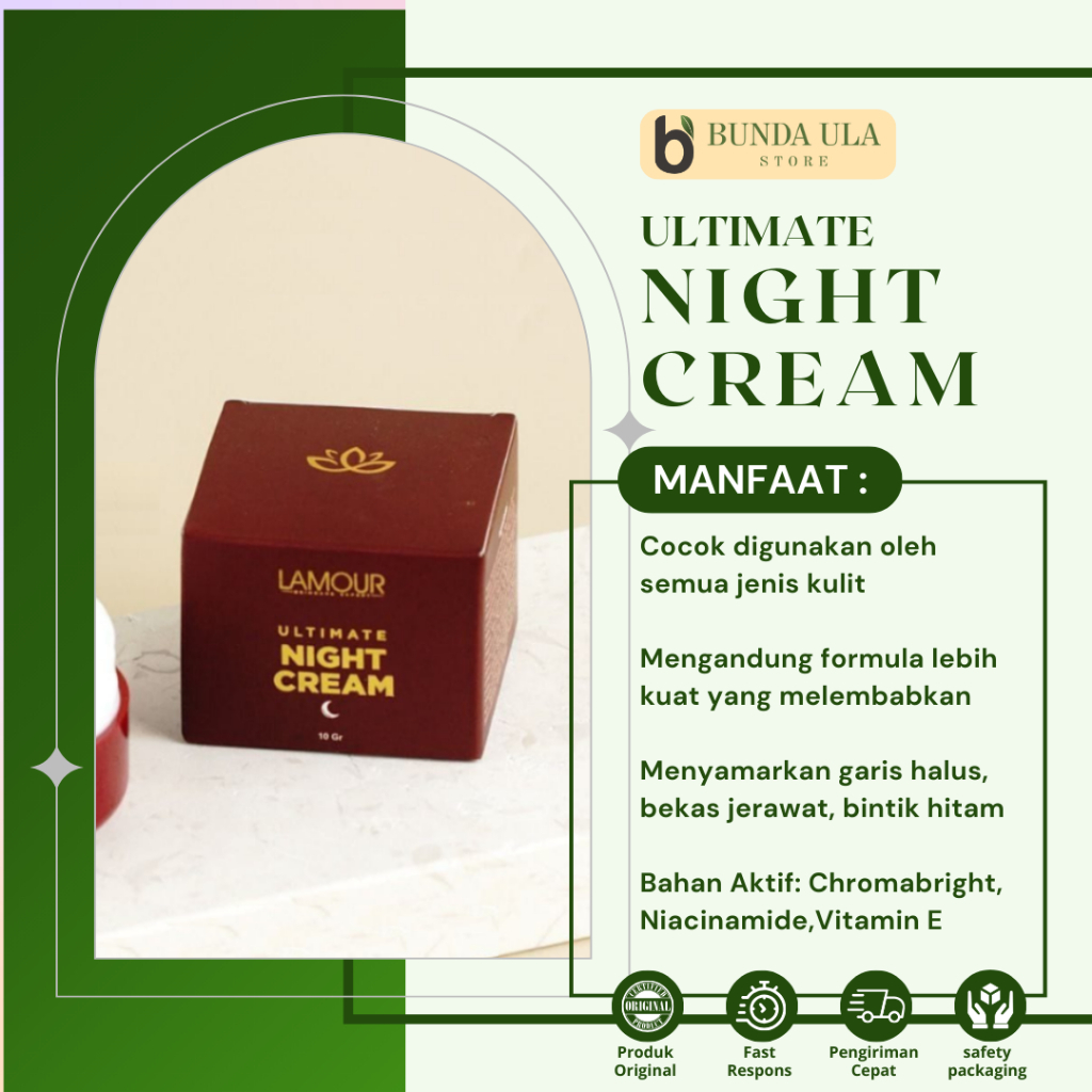 Jual ULTIMATE NIGHT CREAM LAMOUR || KRIM MALAM / CREAM MALAM ULTIMATE ...
