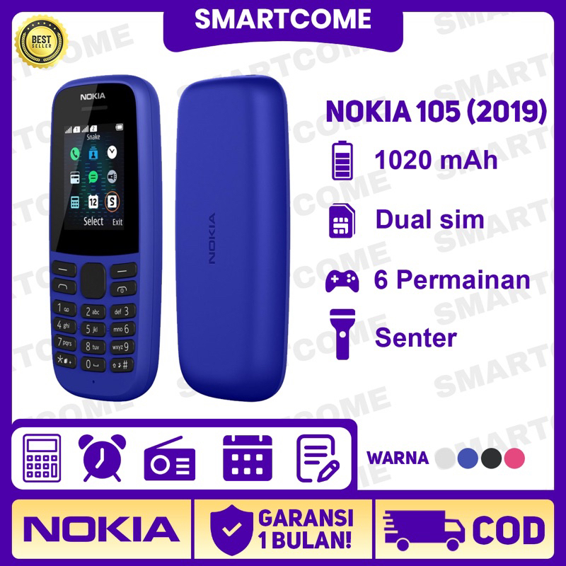 Jual Nokia 105 2019 nokia garansi bisa Indonesia nokia 105 Dual Sim 2019 | Shopee Indonesia