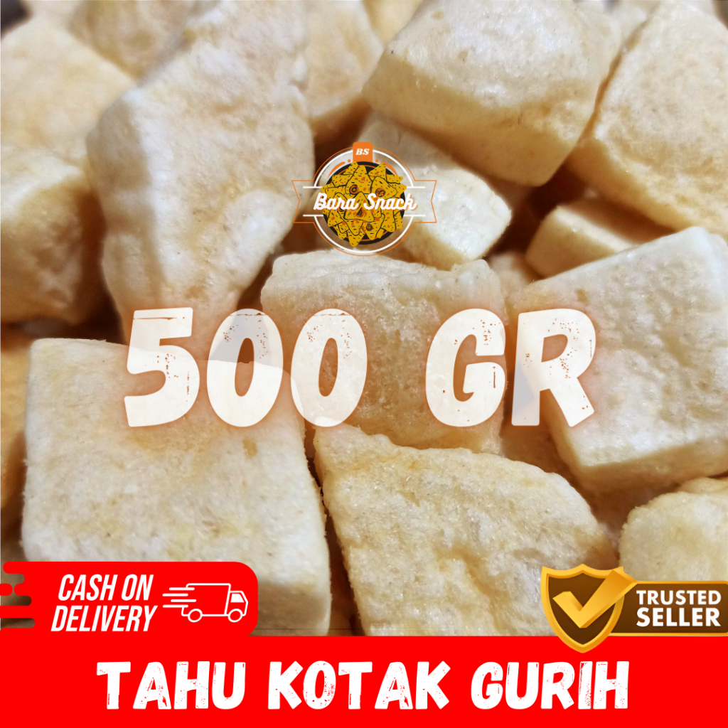 Jual [ 500gr ] Kerupuk Tahu Kotak Gurih Renyah / Camilan Snack Kiloan ...