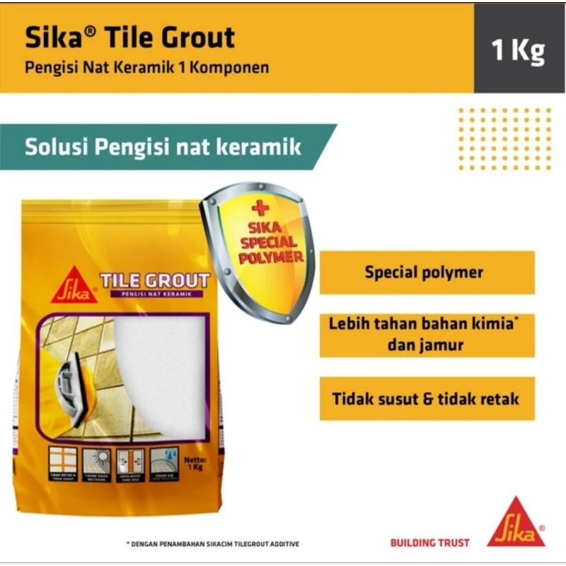 Jual SIKA TILE GROUT PENGISI NAT KERAMIK MARMER GRANIT MOSAIK 1KG / NAT ...