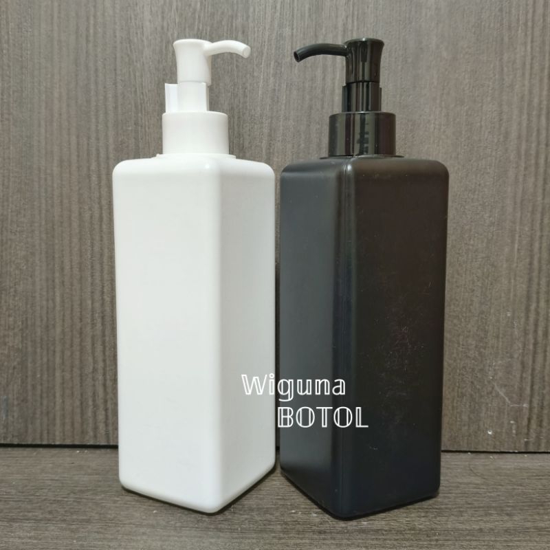 Jual Botol Pump 500ml Kotak Hdpe / Botol HDPE 500ml Kotak Tutup Pump Clip Oil | Shopee Indonesia