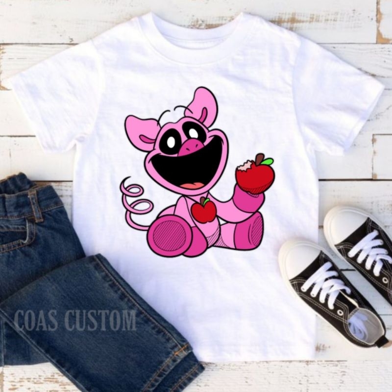 Jual Kaos anak picky piggy smiling critters poppy playtime | Shopee ...