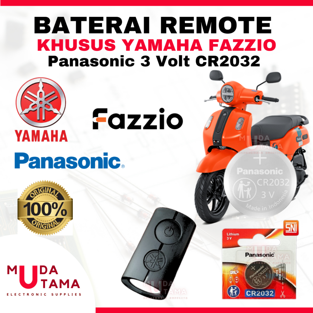 Jual Baterai Remote YAMAHA FAZZIO - ORIGINAL PANASONIC CR2032 | Battery ...