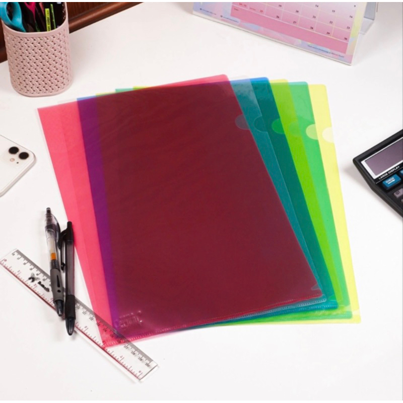 Jual Map L F4 Folio Plastik Transparan Clear Sleeves / Map Plastik F4 ...