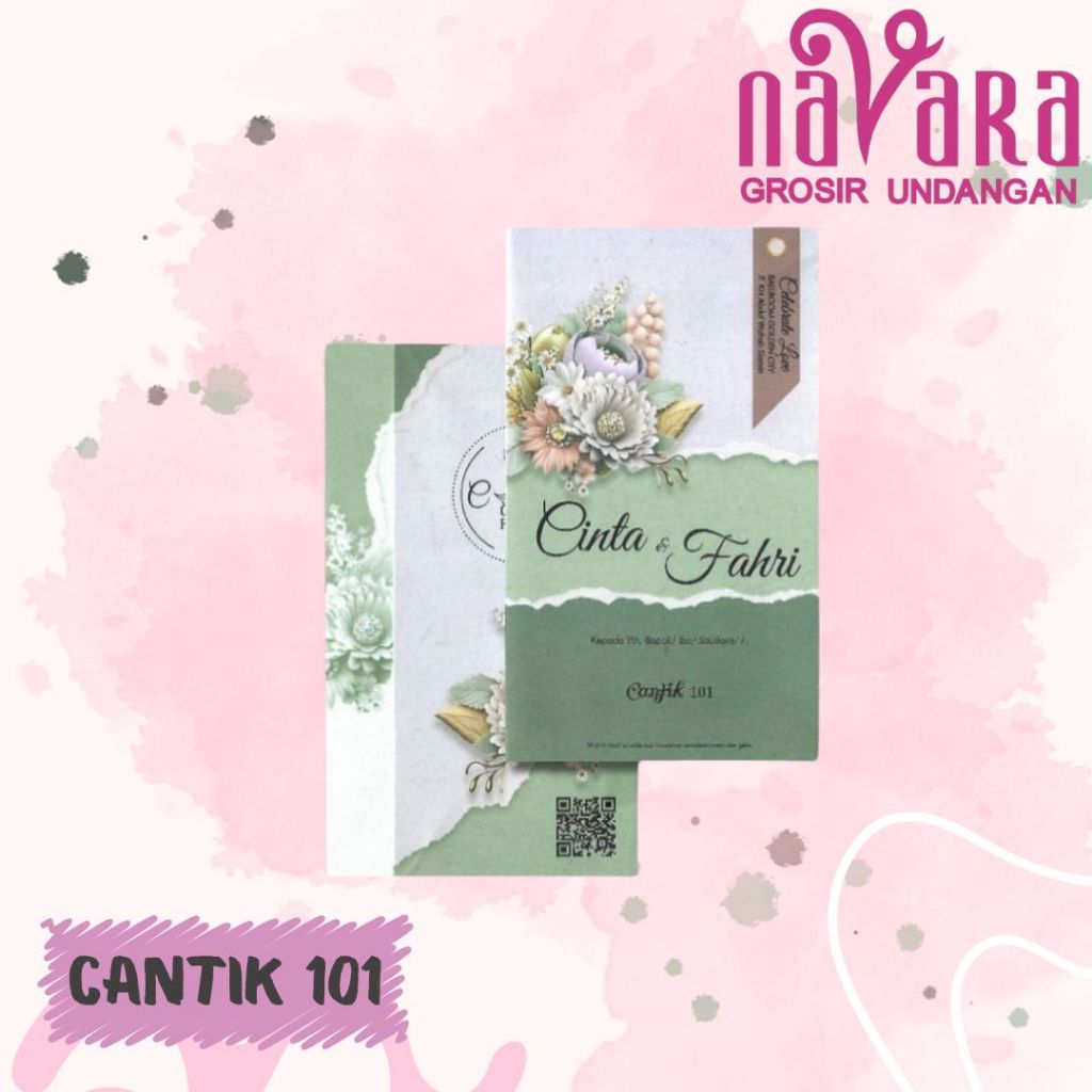 Jual Blangko undangan atau kertas undangan pernikahan merek Cantik 101 ...