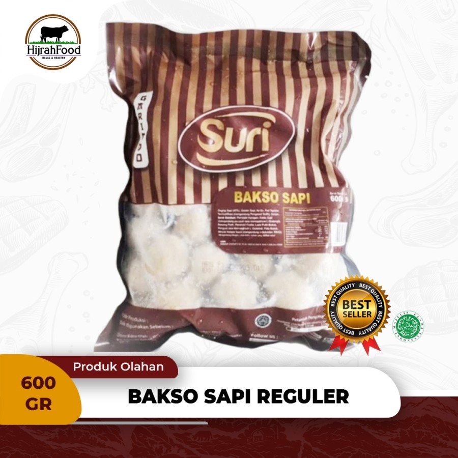 Jual Suri Bakso Sapi Reguler Praktis Baso isi 50pcs 600 gram | Shopee ...
