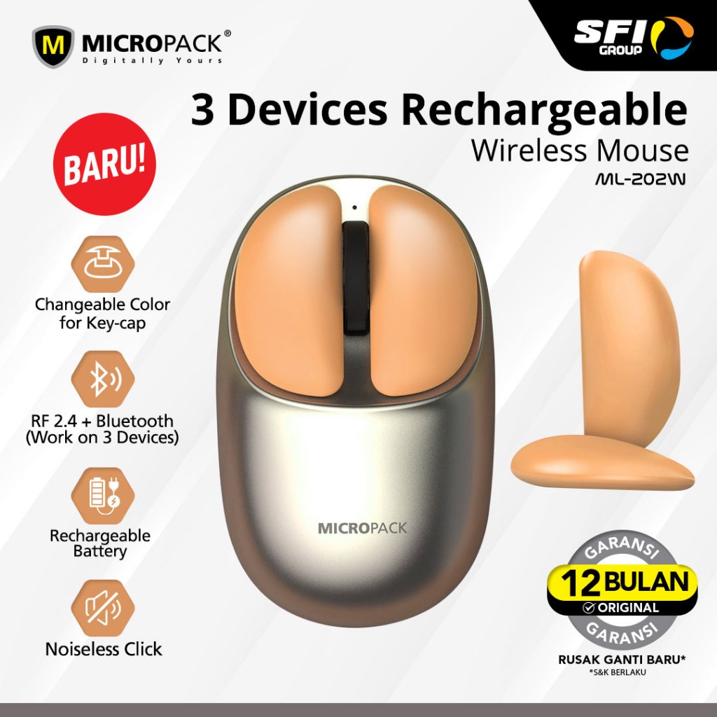 Jual 100% ORIGINAL MICROPACK MOUSE WIRELESS & BLUETOOTH WIRELESS MOUSE + LIFESTYLE - 2.4G - (ML ...