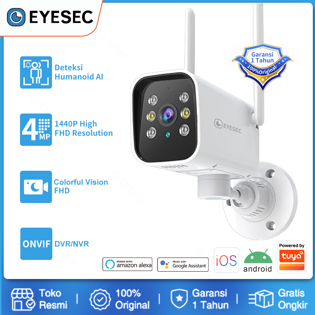 Jual EYESEC CCTV Outdoor 4MP PTZ IP Camera CCTV Wifi 3X Zoom Optik ...