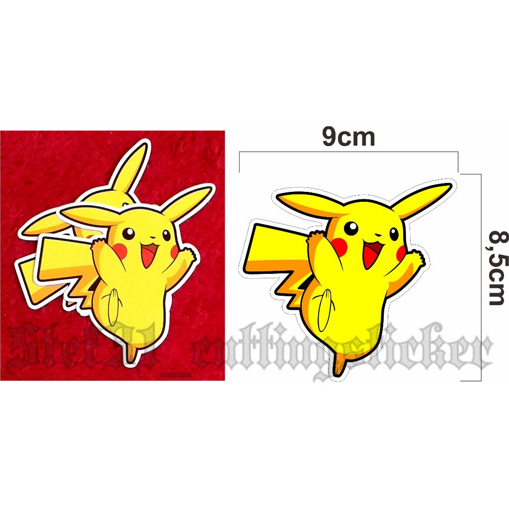 Jual Stiker printing pikachu, sticker pokemon pikachu | Shopee Indonesia