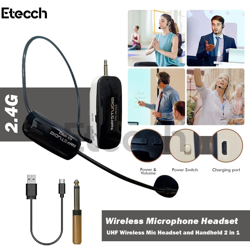 Jual Microphone Clip On Wireless 2.4G Bluetooth Mic Clip On Mic ...