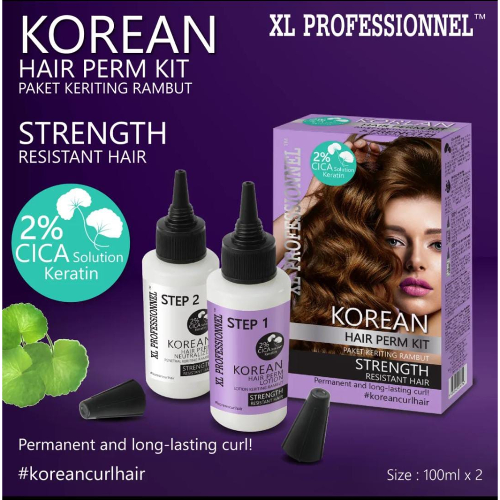 Jual XL KOREAN HAIR PERM KIT/Obat Keriting rambut, Roll Rambut ...