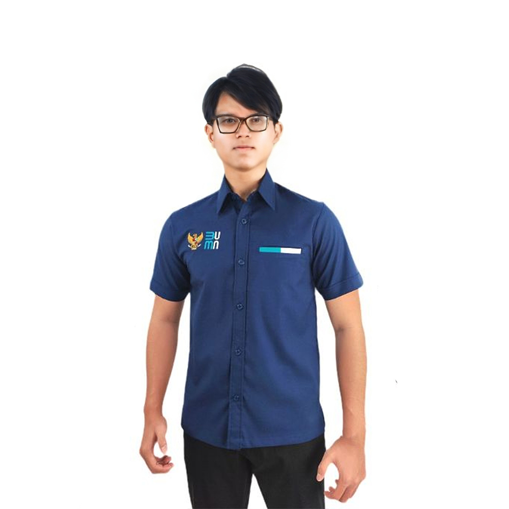 Jual Seragam Kerja Bordir Kemeja Kerja Seragam Kantor Pria Casual ...