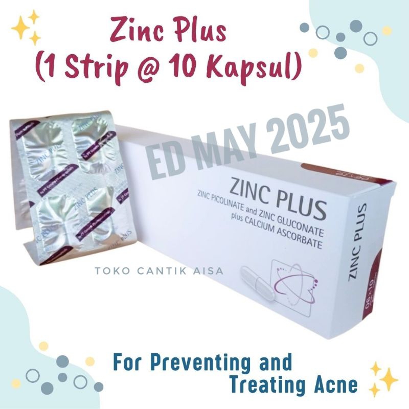 Jual Zinc Plus Kapsul Suplemen Alami Obat Anti Jerawat Acne | Shopee ...