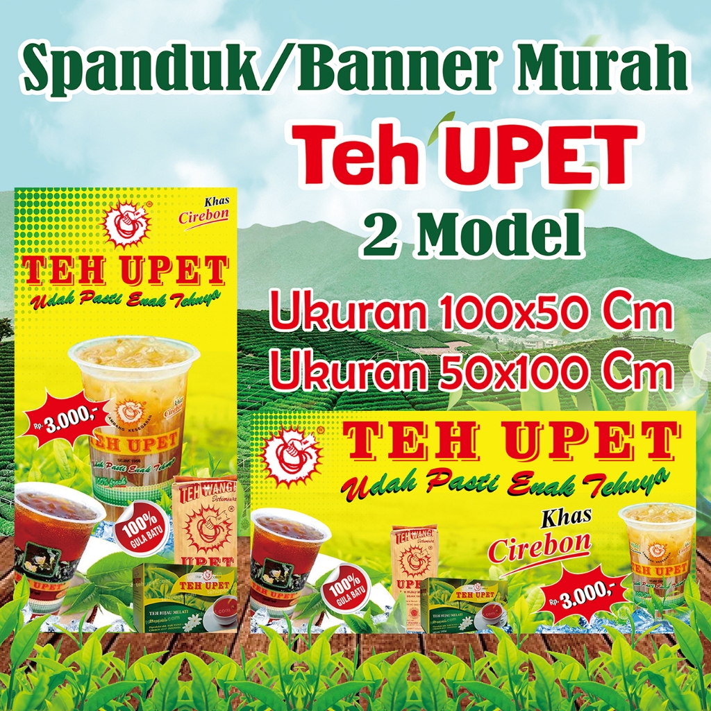 Jual Spanduk Banner Es Teh Upet Khas Cirebon | Shopee Indonesia