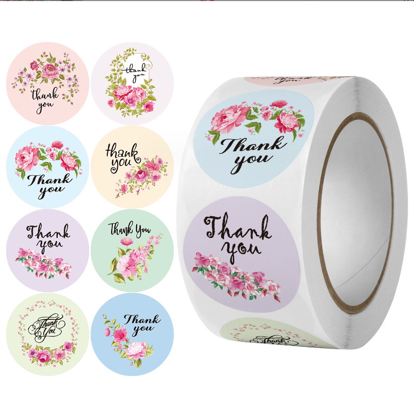 Jual Stiker Label Thank You / Stiker Roll 500 Pcs Ukuran 2,5 CM Stiker ...