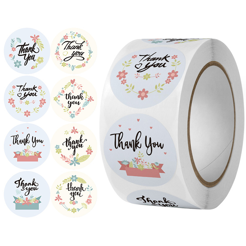 Jual Stiker Label Thank You / Stiker Roll 500 Pcs Ukuran 2,5 CM Stiker ...
