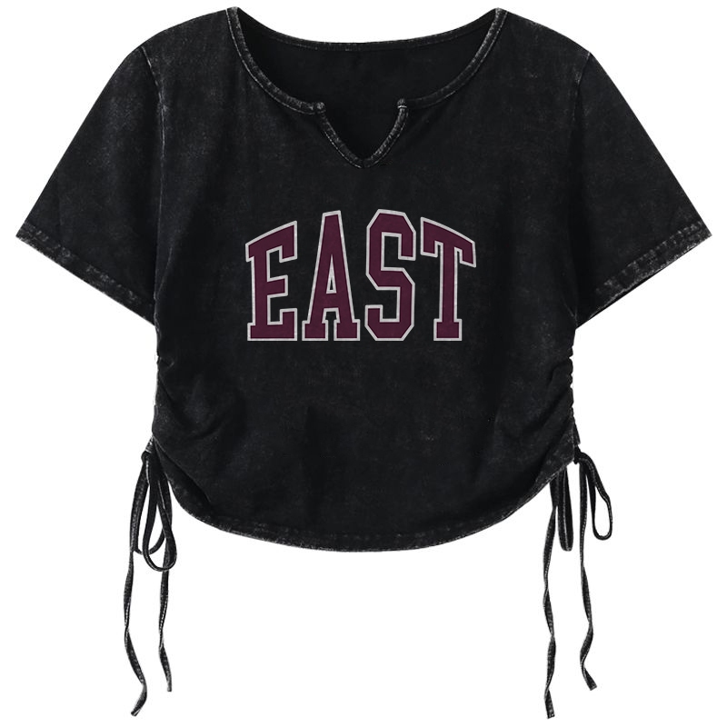 Jual MISCO kaos wanita crop top kaos couple crop top bahasa inggris ...