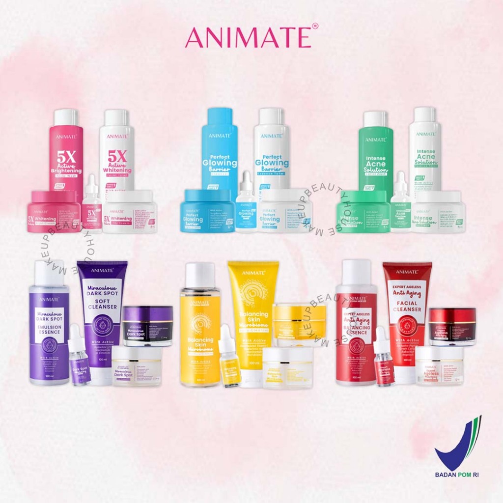 Jual ANIMATE Paket Series 5in1 - Whitening | Glowing | Acne | Dark Spot ...