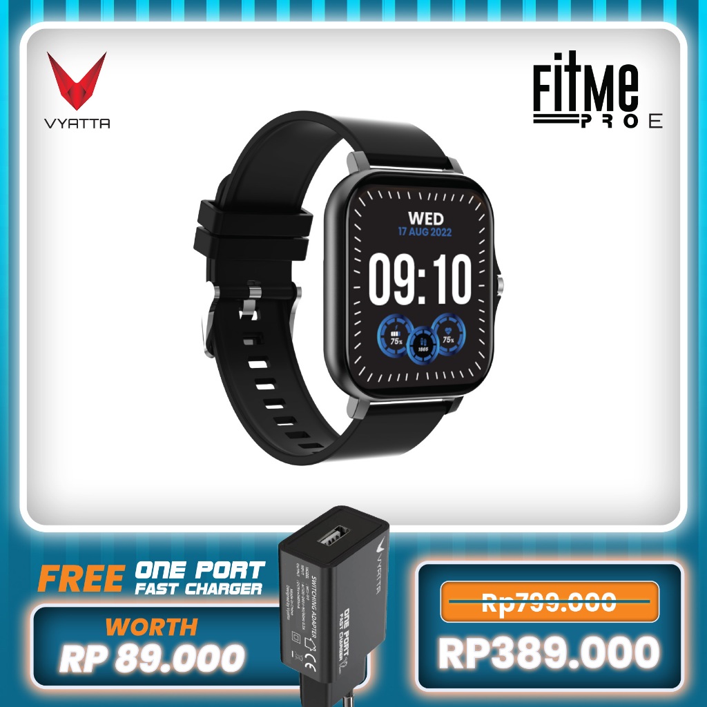Jual VYATTA FITME PRO SMARTWATCH SQUARE IPS SCREEN 1.9" BLUETOOTH PHONE CALL REAL HEART RATE ...