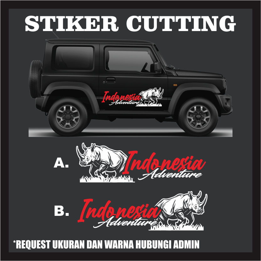Jual Stiker Indonesia Adventure Badak / Stiker Cutting Mobil | Shopee ...