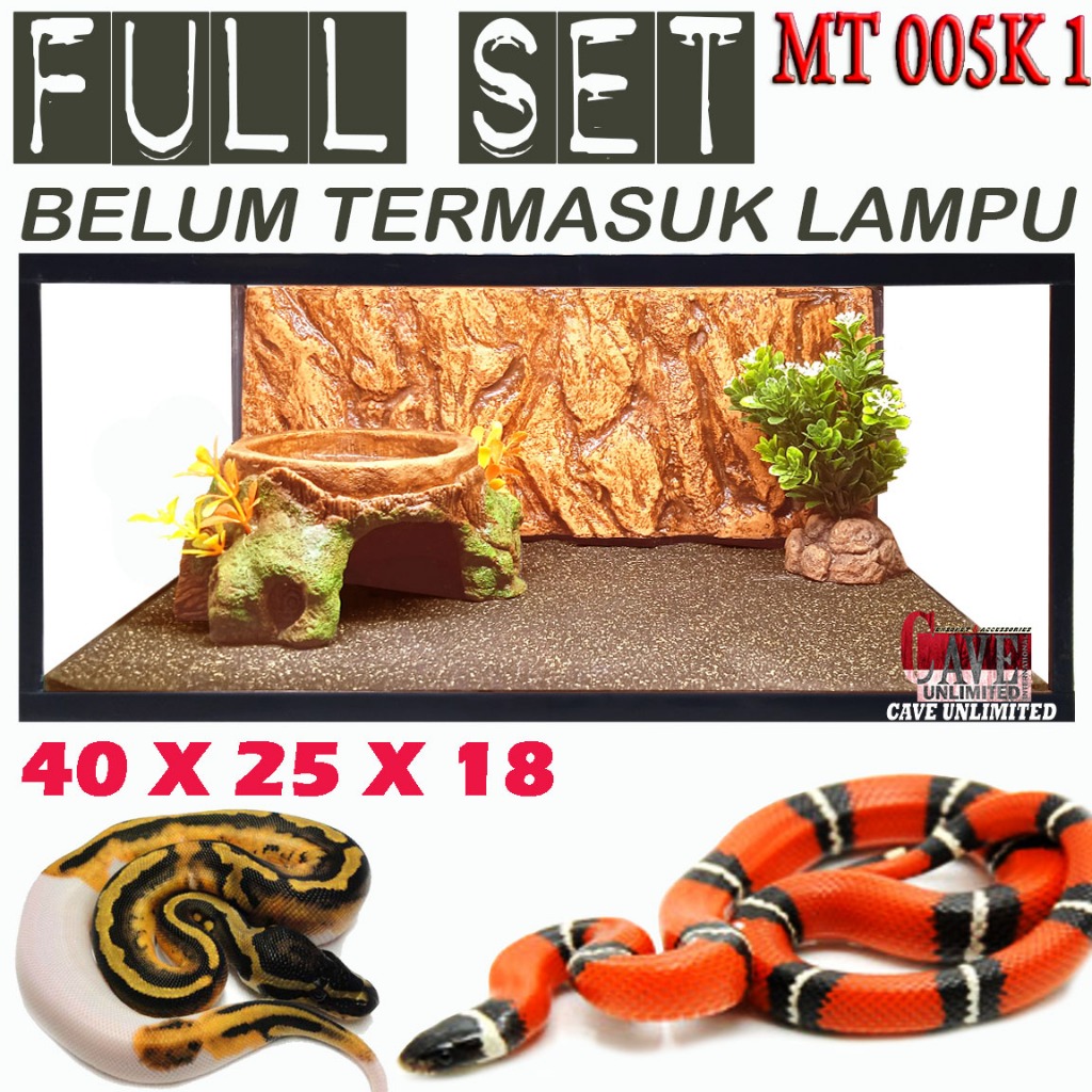 Jual MT005K FULLSET PAKET KANDANG ULAR BALLPHYTON CORNSNAKE MILKSNAKE SNAKE TERRARIUM ULAR ...