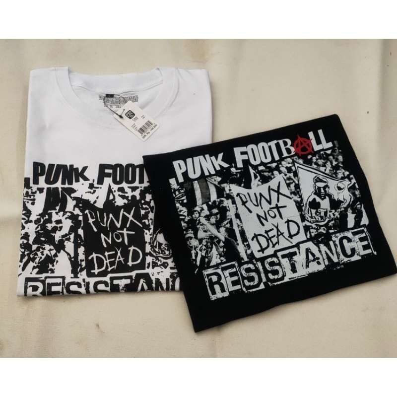 Jual kaos punk football resistance / kaos punk not dead / kaos hooligan ...