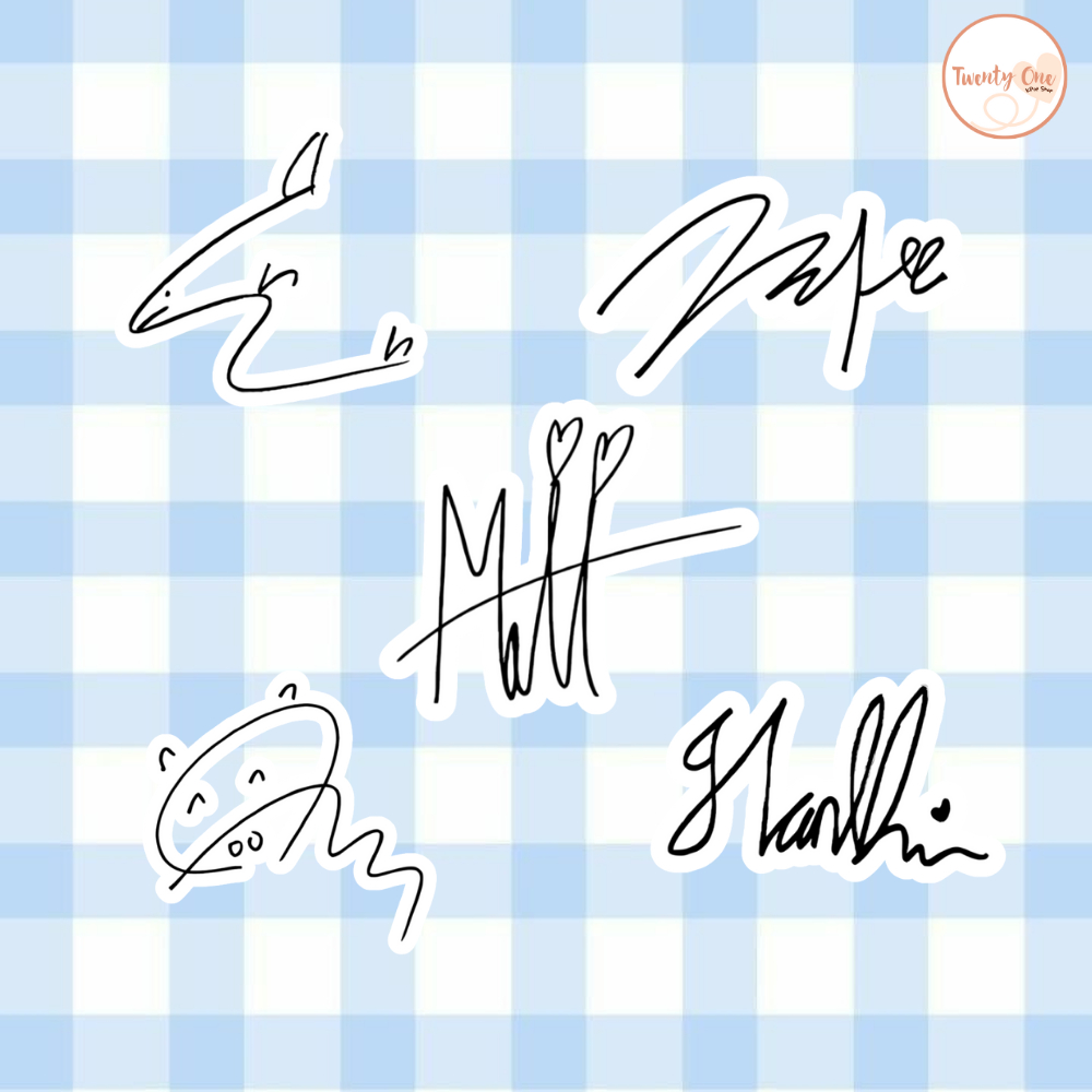 Jual Sticker Transparan Zerobaseone Signature Tanda Tangan TTD | Shopee ...