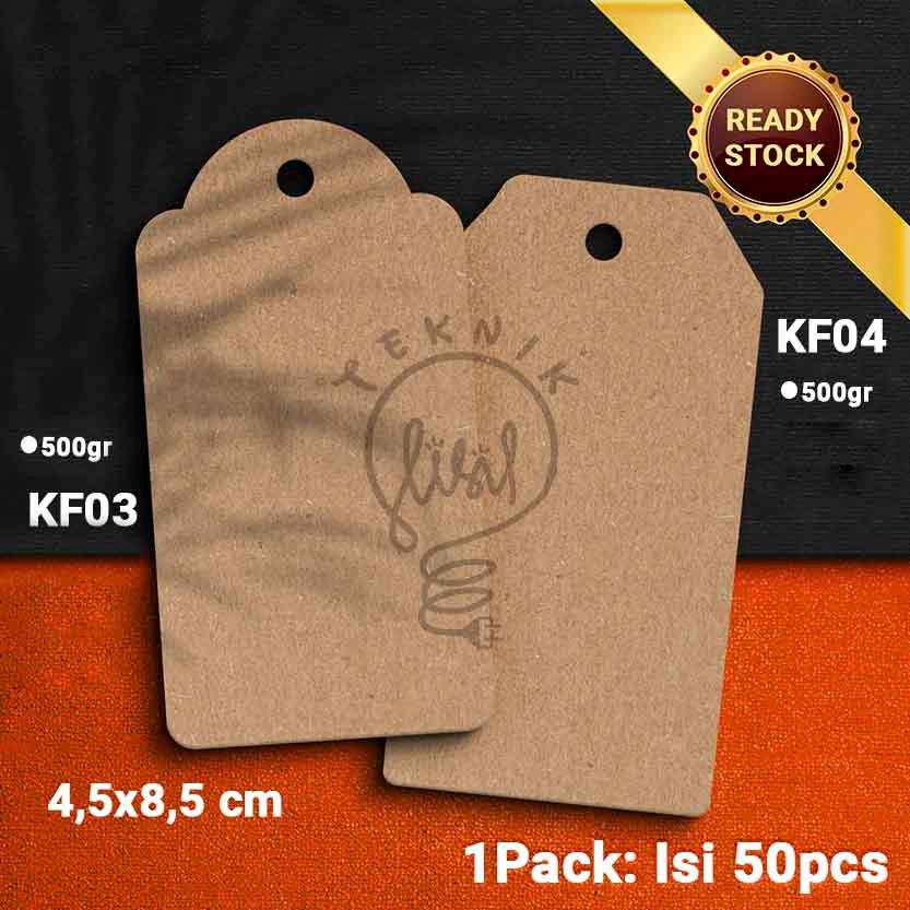 Jual [50pcs] Hangtag Kraft Polos Tebal Porporasi Ready Stock 500 Gram ...