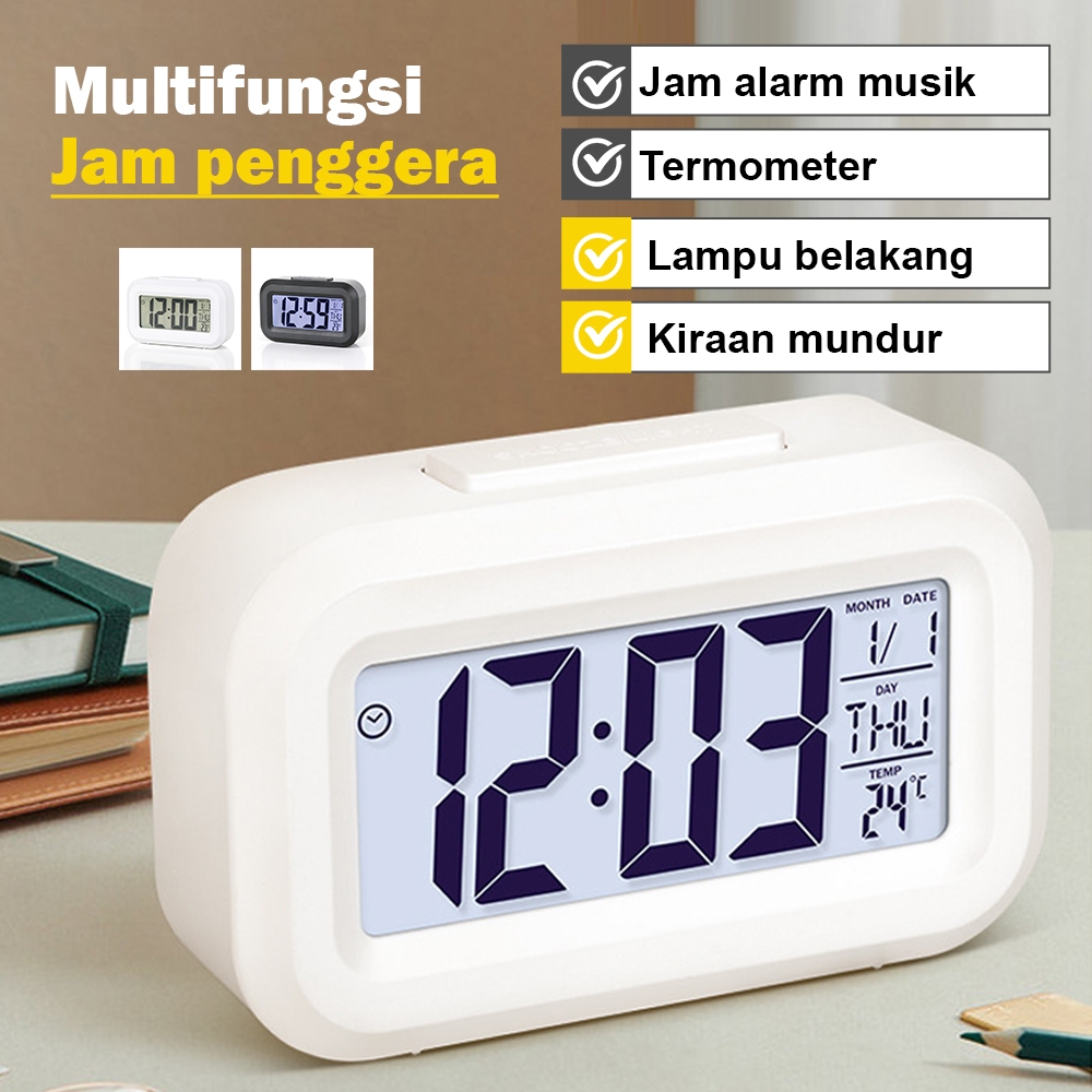 Jual 【Ready & COD】Digital Jam Weker Mini Mode Alarm with Sensor Modern ...