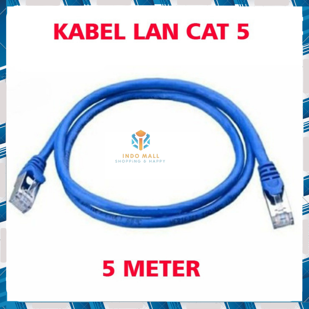 Jual Kabel LAN RJ45 ETHERNET 5M CAT 5 / Kabel UTP 5 Meter Pabrikan High ...
