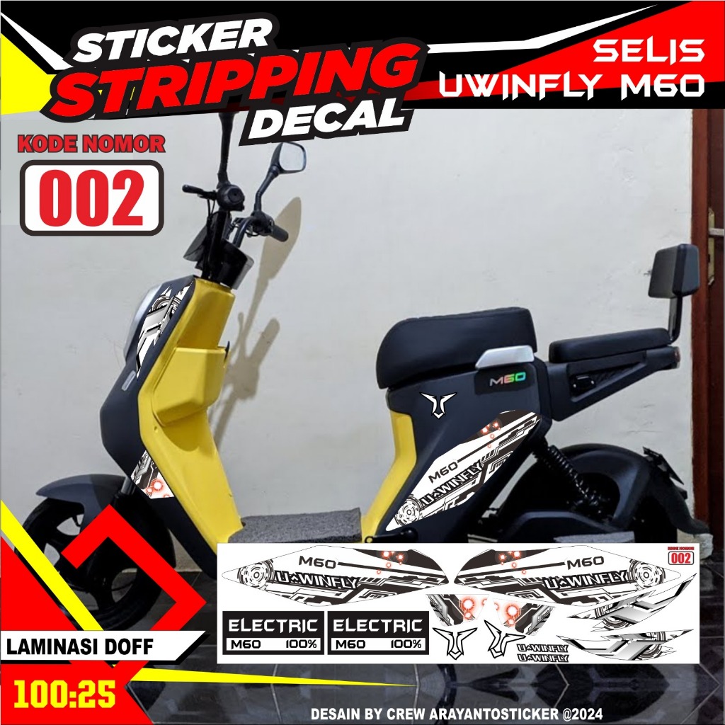 Jual Stiker Striping Sepeda Listrik Uwinfly M60 Variasi ARS01 Thailook ...
