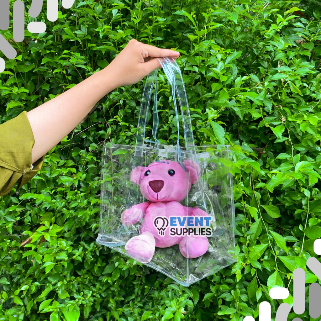 Jual Tas Mika Bening Tote Bag Transparan Ulang Tahun / Plastik PVC ...