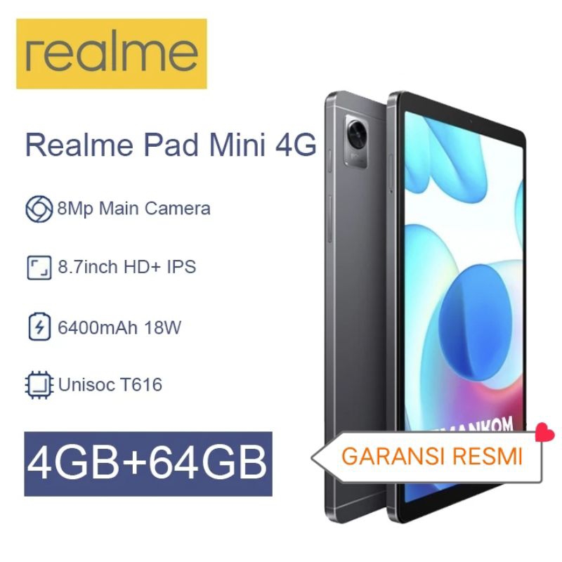 Jual REALME PAD MINI 4/64GB GREY NEW GARANSI RESMI | Shopee Indonesia