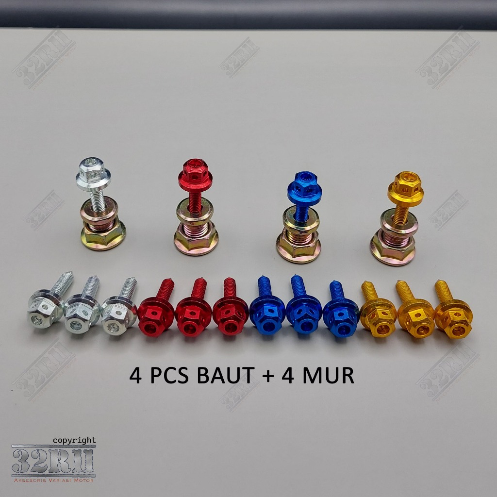 Jual baut visor windshield nmax old 4 pcs + 4 set mur | Shopee Indonesia