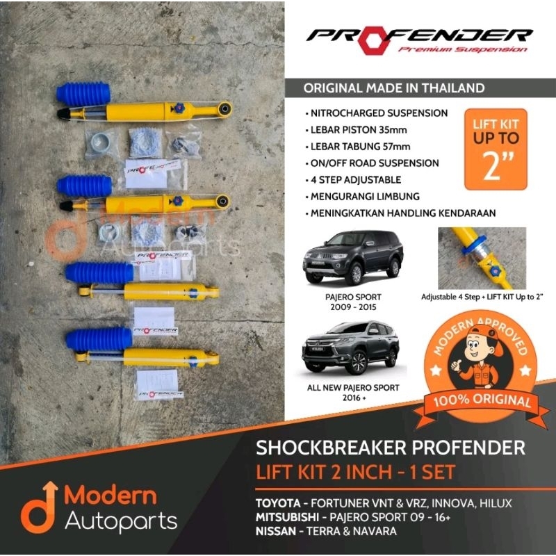 Jual PAKET Profender Lift Kit 1SET + Spacer LIFT PAJERO SPORT 2005-2022 ...