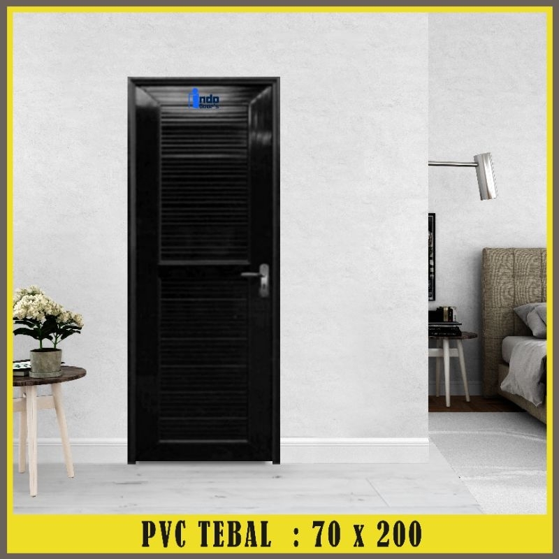 Jual Pintu PVC Tebal Special Platinum Dua Panel White Black Coklat ...