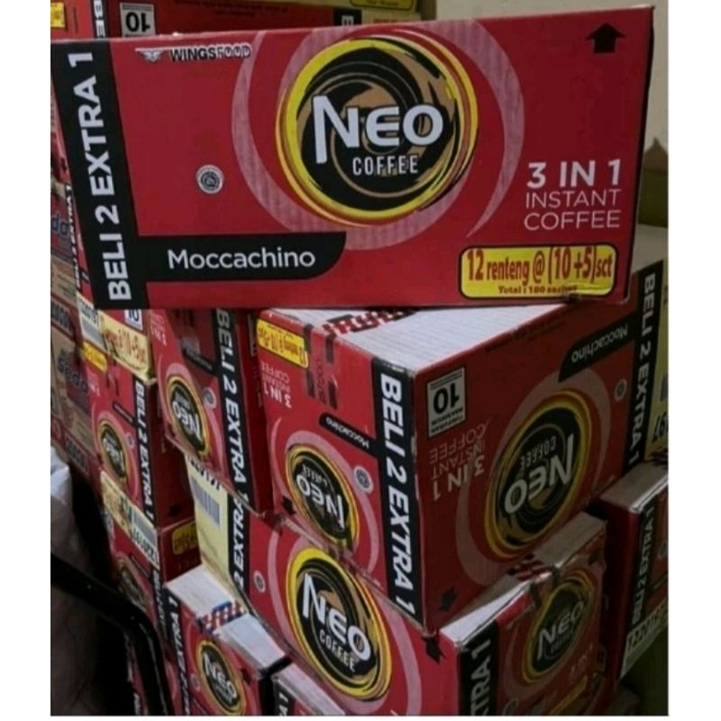 Jual Neo Coffee Moccachino 20g 180 Sachet ( 1 dus x 12 renteng x 15 ...