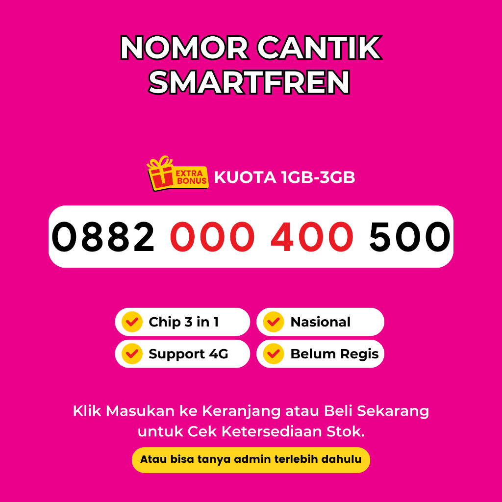 Jual Nomor Cantik Smartfren Murah dan Rapi Triple Ratus - Kartu Perdana Smartfren Murah Double ...