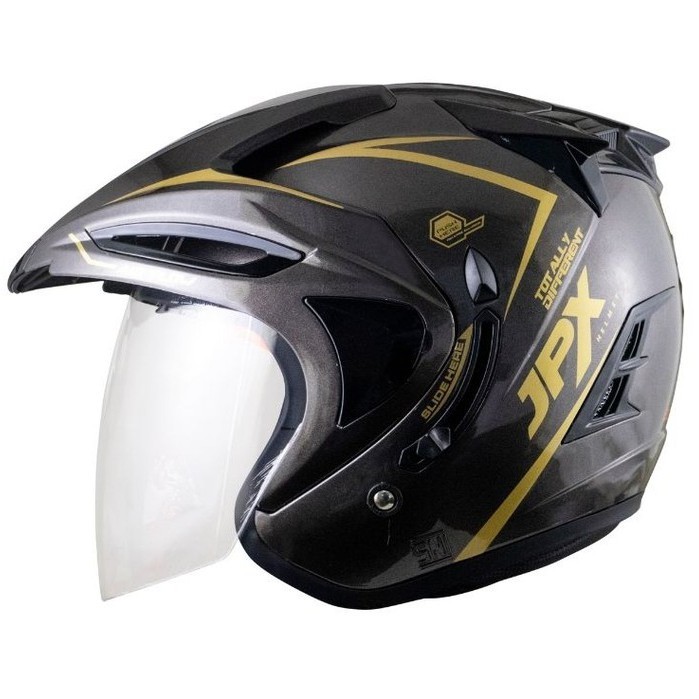 Jual HELM HALF FACE JPX SUPREME SOLID 2 GUN METAL GOLD | Shopee Indonesia