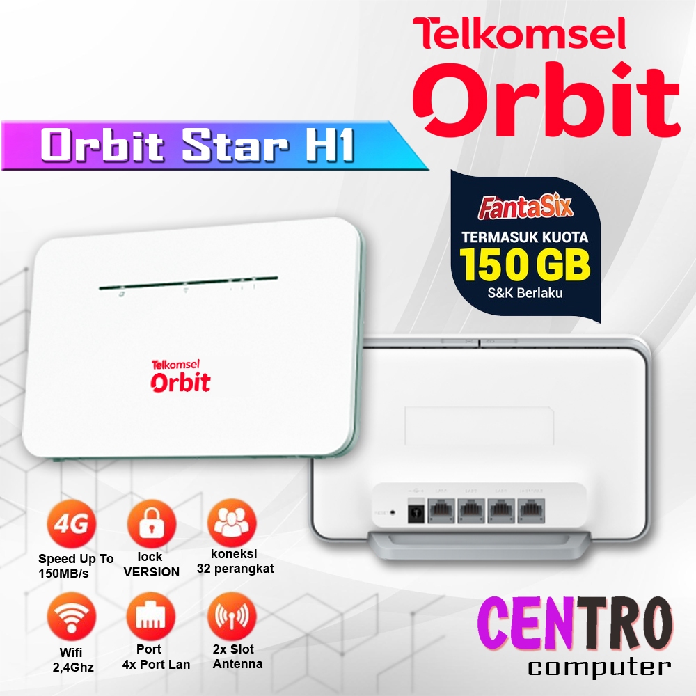 Jual Orbit Star H1 B311 Modem Router Wifi 4G LTE high speed - modem ...