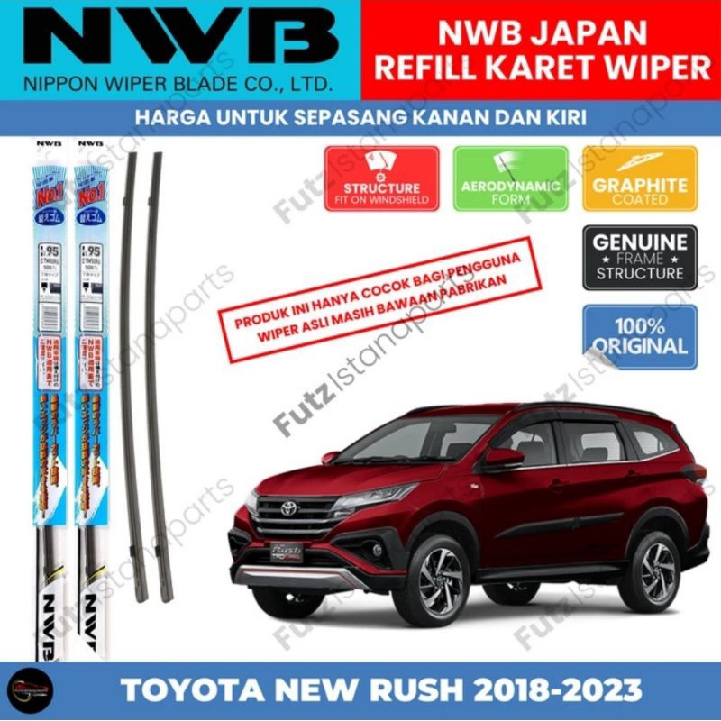 Jual Refill Karet Wiper Depan New Rush 2018-2024 Ukuran 22"&16" NWB ...