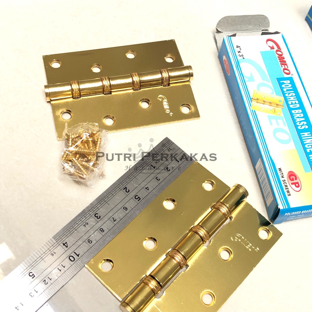 Jual Engsel Pintu Rumah Engsel Jendela Tebal Gomeo 3 inch GOLD | Shopee ...