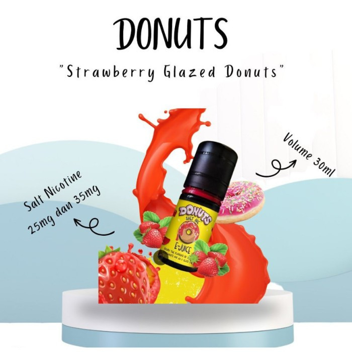 Jual LIQUID DONUTS STRAWBERRY 30ML SALTNIC AUTHENTIC by EJM | Shopee ...