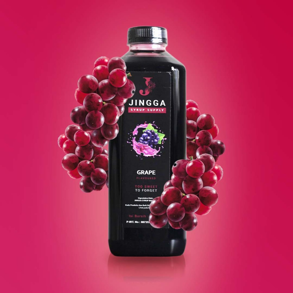 Jual JINGGA Grape Syrup 1000 ml - Sirup Anggur Untuk Mocktail Cocktail ...