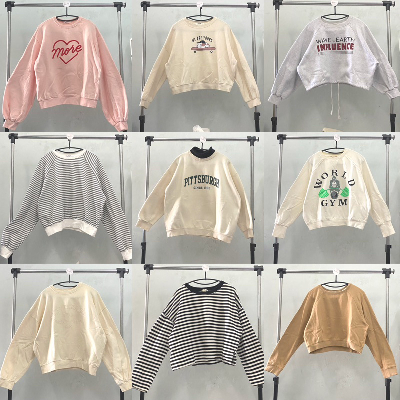 Jual KEYINA - Korean Crewneck Premium Oversize | Shopee Indonesia